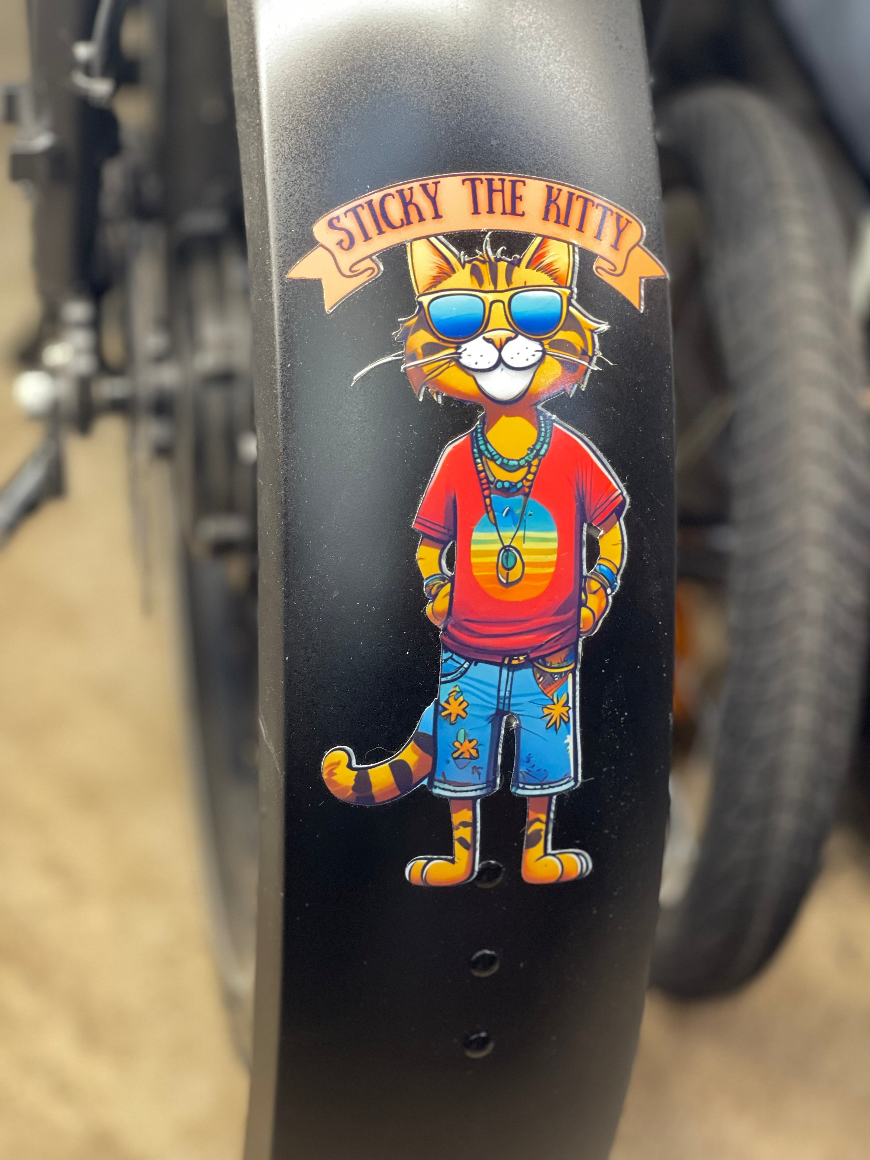 Sticky 5” Bike Fender Sticker – Sticky The Kitty